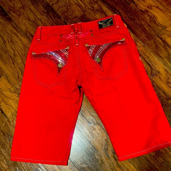 Shorts | Robins Jean Mens Red Denim Jean Shorts | Poshmark